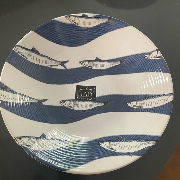 Dining | Italian Ceramic Fish Design Bowl Blue And White | Poshmark